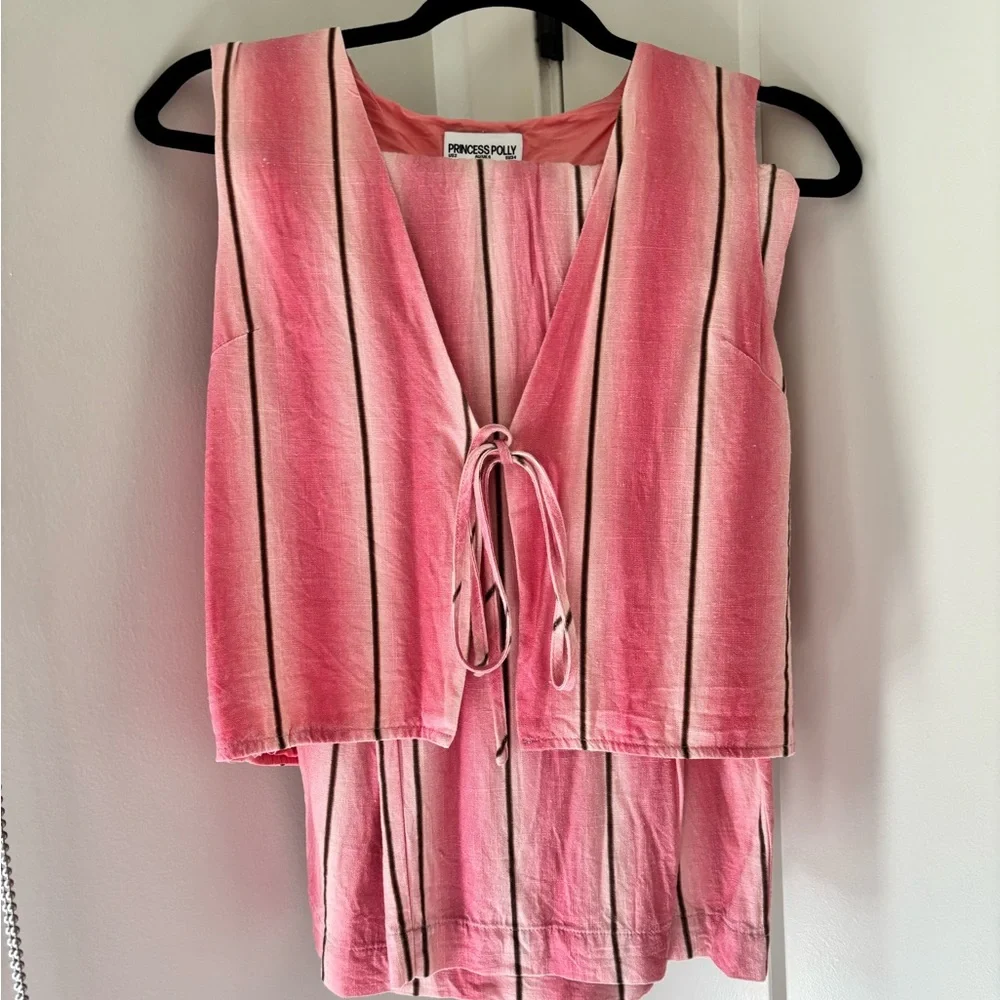 Princess Polly | Pants & Jumpsuits | Princess Polly Pink Striped Womens ...